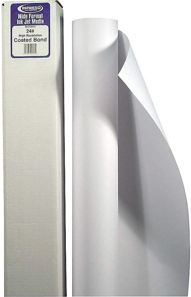 Wide Format Paper 36" X 150' High Paper Resolution Ink Jet Media Coated ...