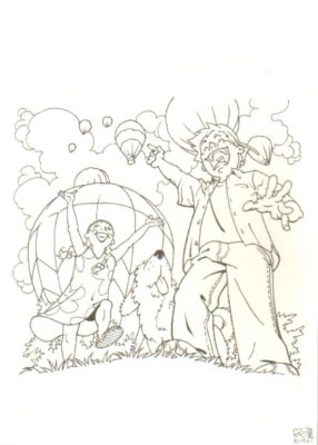 Storybook Illo -Kids and Hot Air Balloons - Signed art by Jason Johnson ...