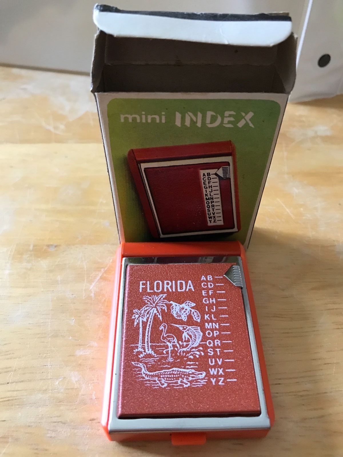 Vtg Telephone Directory Desk MINI INDEX Flip Address Phone #s FLORIDA ...