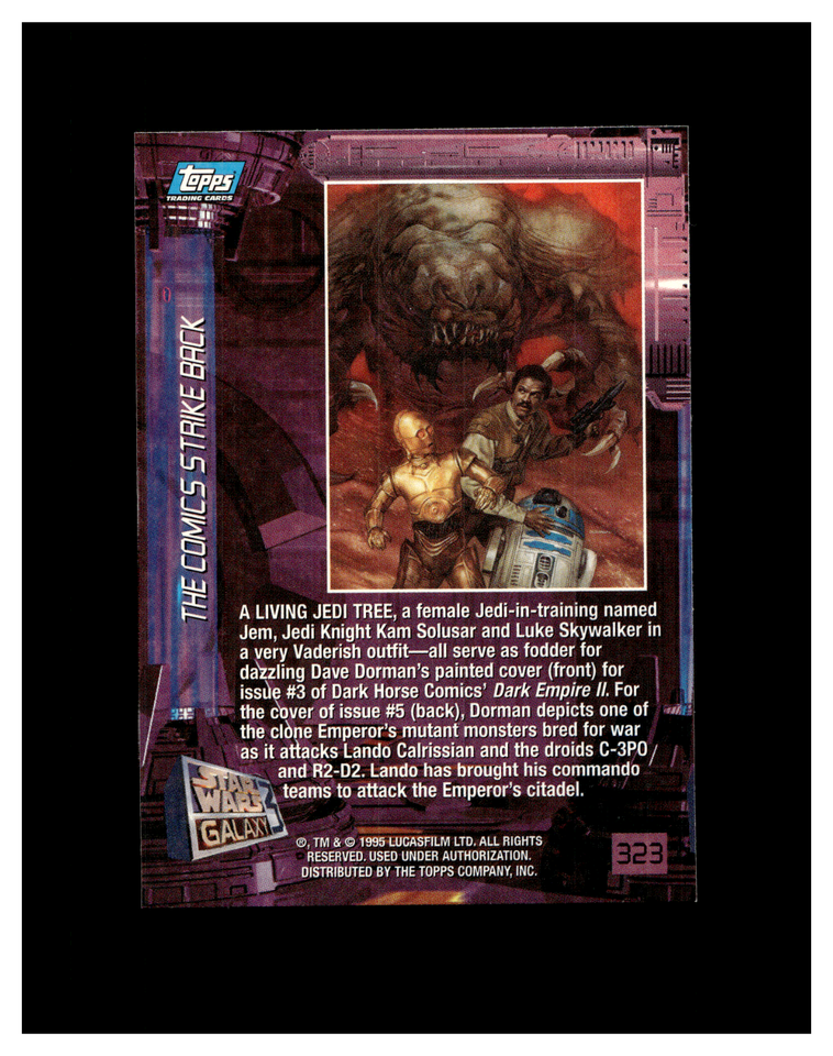 1995 Topps Star Wars Galaxy 3 #323 A Living Jedi Tree | eBay