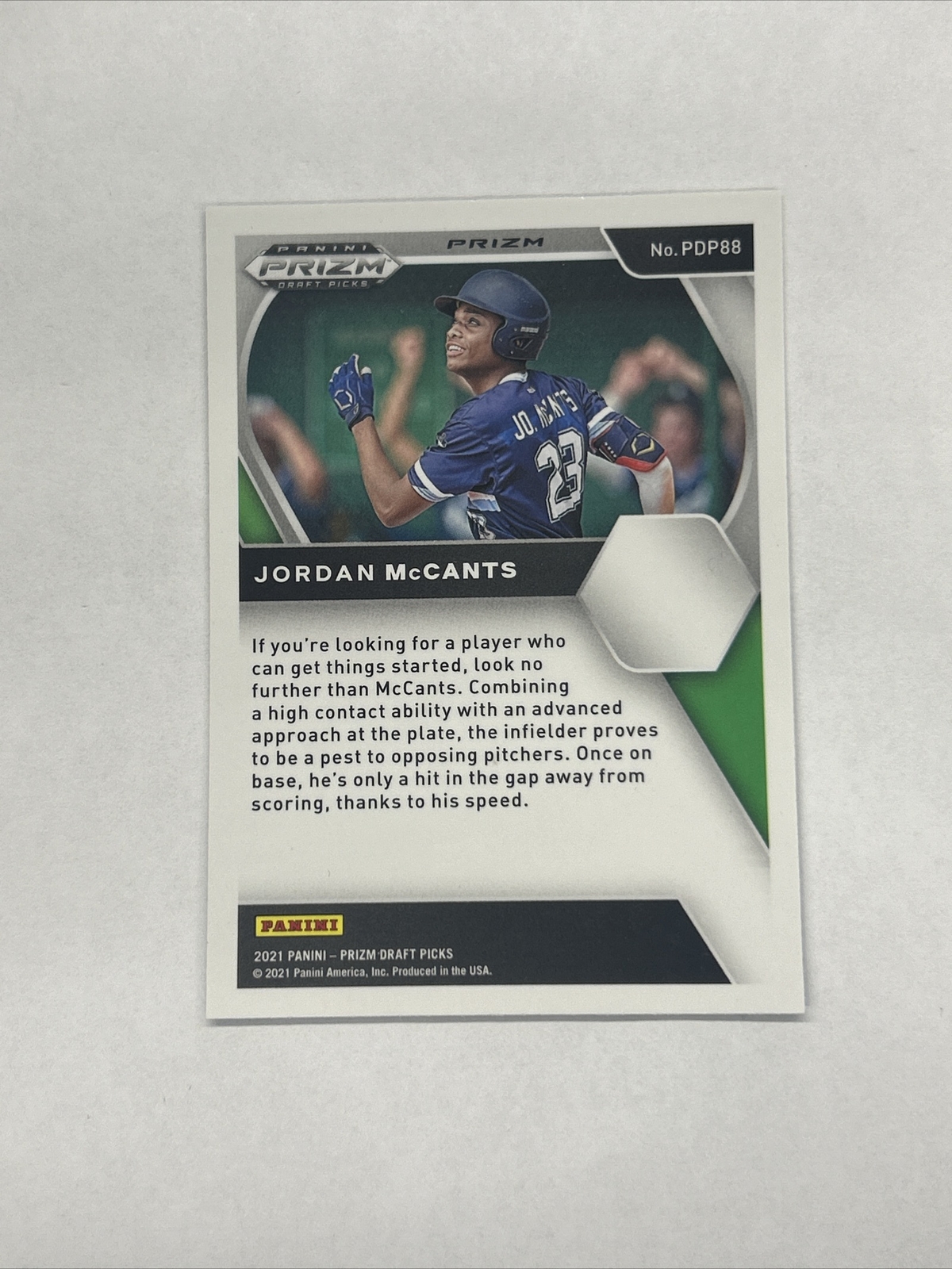 2021 Panini Prizm Draft Picks Blue Velocity Prizm Jordan McCants #PDP88 ...