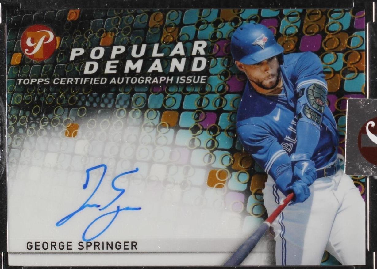 2022 Topps Pristine - Popular Demand Autographs George Springer #PDA-GS ...
