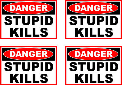 4 Danger Stupid Kills stickers 2" FREE SHIPPING | eBay
