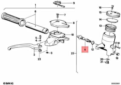 Genuine BMW Piston Assy Brake Master Cylinder 16mm R100 R80 R65 /7 /T ...
