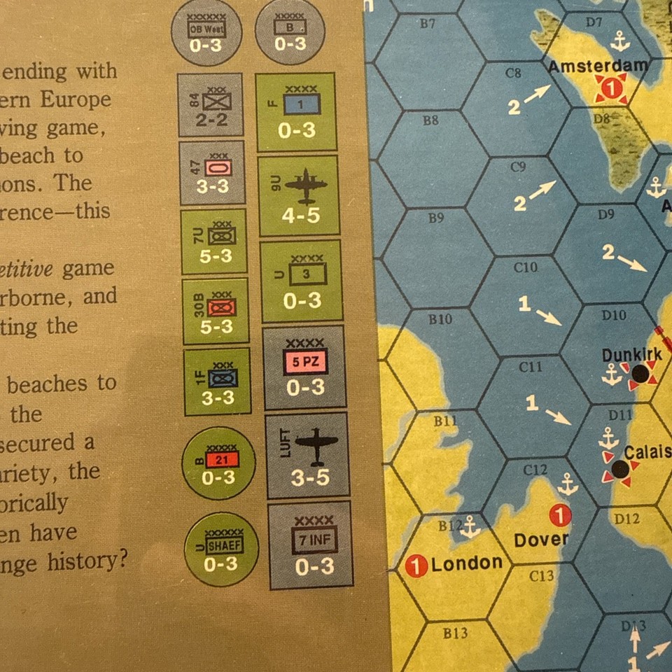 D-Day Board Game Avalon Hill 1991 Edition World War II Battle Game New ...