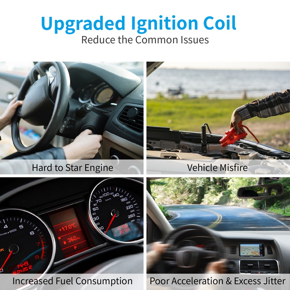 4 Ignition Coils for 2007-2016 Jeep Compass Patriot 2.0L 2.4L 4606824AB ...