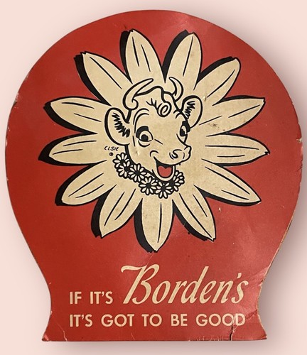 Vintage Borden Elsie the Cow Needle Set Paper Folder Case Dairy Milk ...