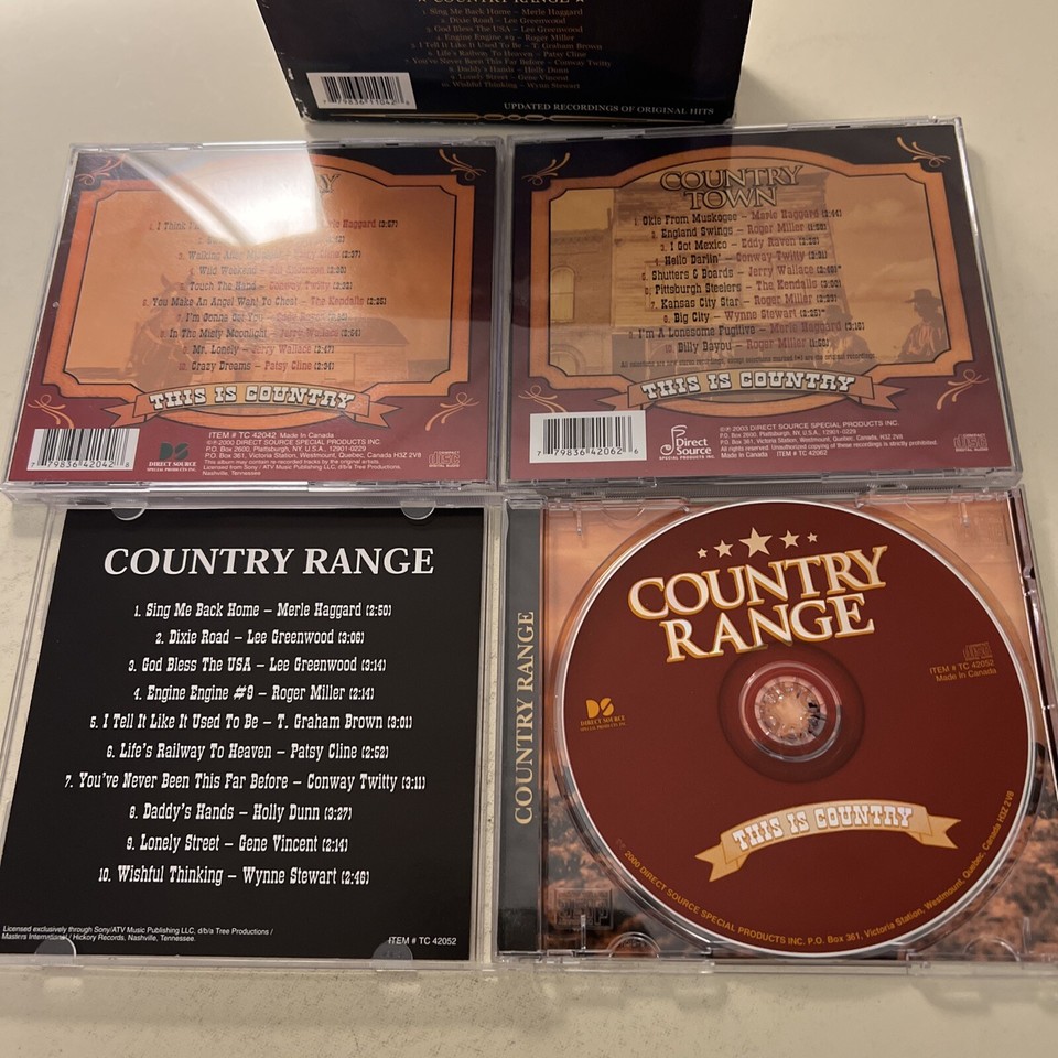 Country Music Greats 3 CD Set 30 Tracks Merle Haggard Roger Miller ...