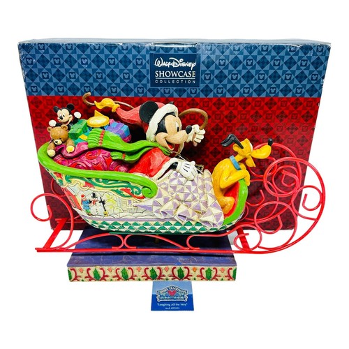 Jim Shore Disney Traditions Laughing All The Way Mickey Mouse Pluto NEW ...