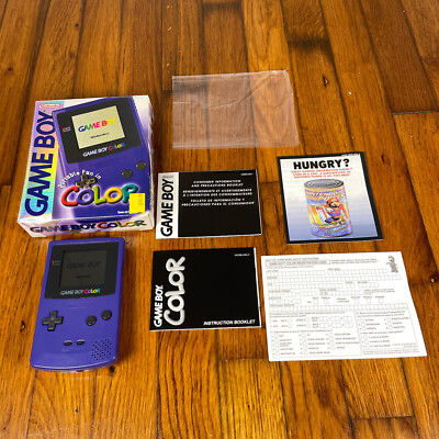 Nintendo Gameboy Color GBC Grape Purple Handheld System CGB-001 ...