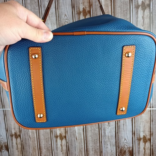 Dooney & Bourke Dillen Pebble Leather Drawstring Crossbody Blue ...