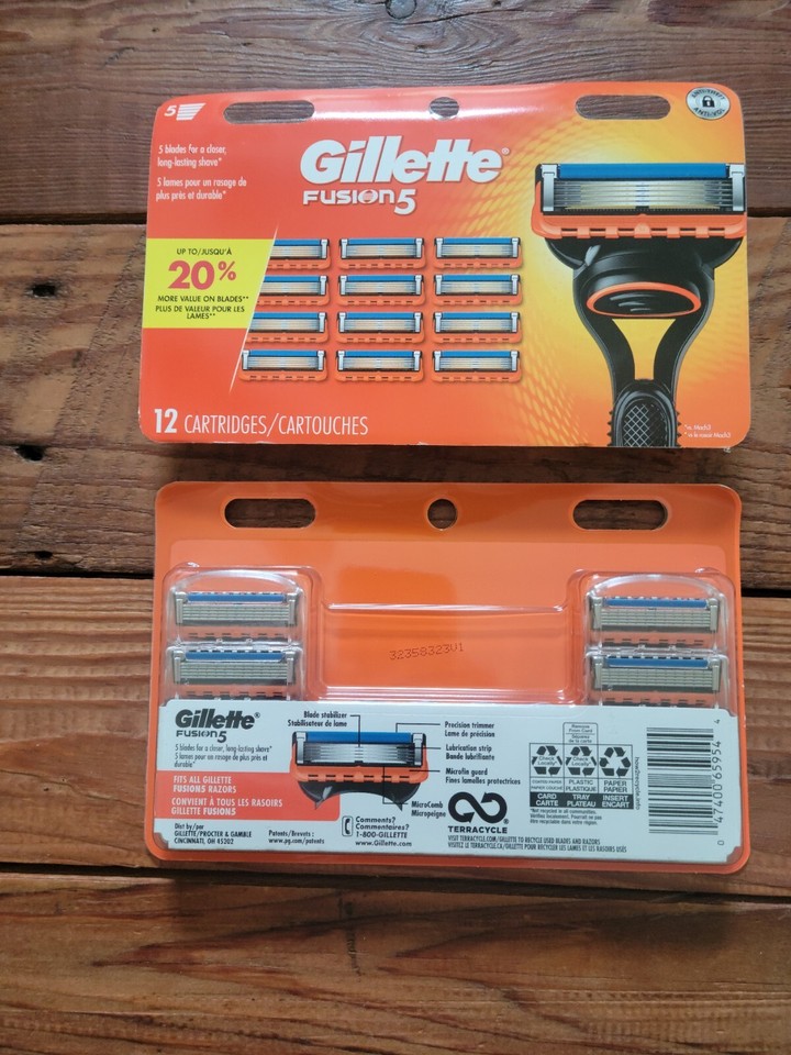 Gillette Fusion 5 Razor Blades - 24 Cartridges 2 Boxes 47400659544 | eBay