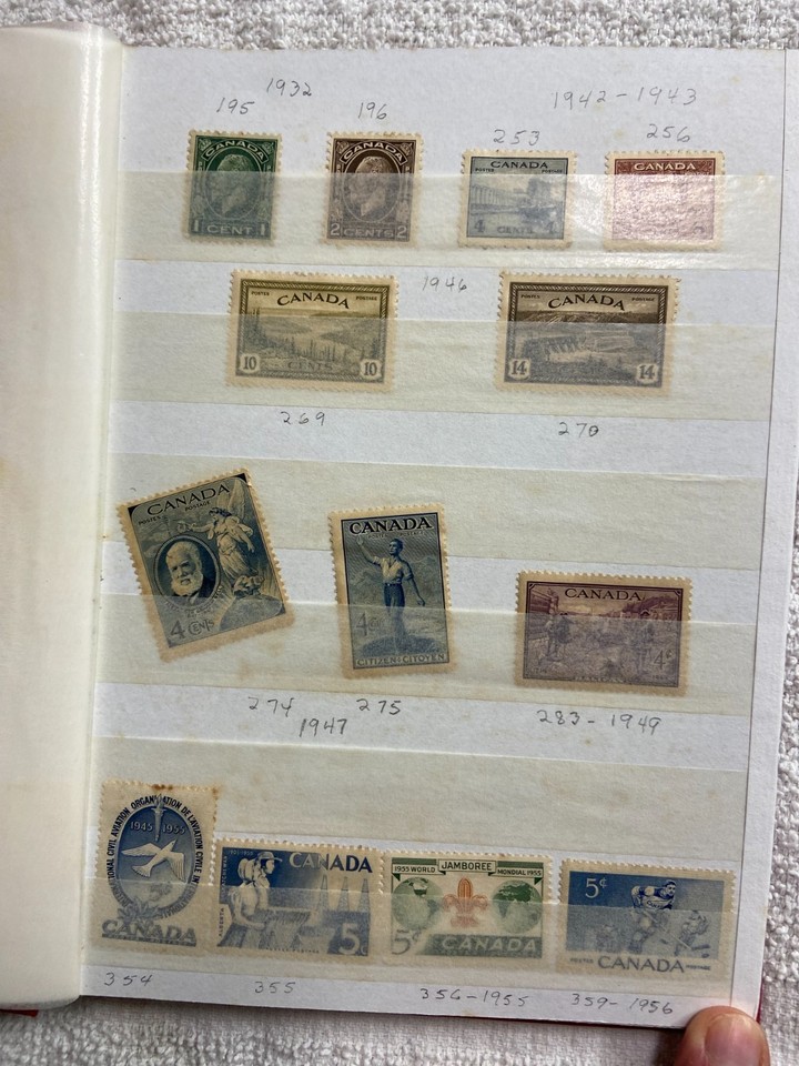 Canada stamp collection, 133 Stamps from 1933 - 1984 King George Queen ...