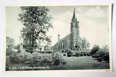 VTG 1941 BENTLEYVILLE PA PC ST LUKE'S Roman Catholic Church Teich ...
