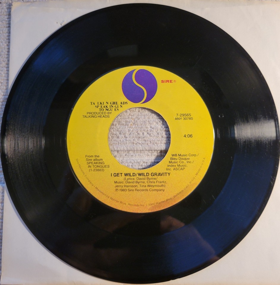 Talking Heads "Burning Down The House / I Get Wild/Wild Gravity" VG | eBay