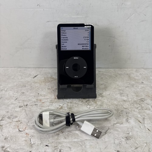 Apple iPod Classic 5 Gen 30GB Black A1136 MA146LL VERY CLEAN! | TESTED ...