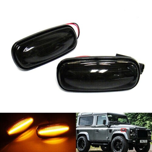 2pcs Side Indicator LED Repeater Lights For Land Rover Defender 90 110 ...