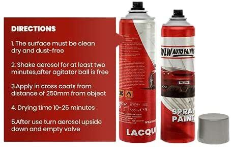 FOR BMW REFLEX SILVER A44 ALLOY WHEEL SPRAY PAINT AEROSOL CURB SCRATCH ...