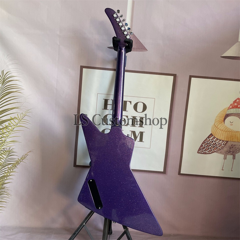 Custom Purple Sparkle Explorer Electric Guitar Glitter Mahogany Body ...
