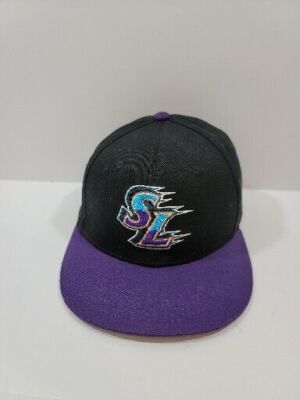 SALT LAKE SL ZIONS BANK MELONWEAR Adjustable Baseball Hat Cap Black ...