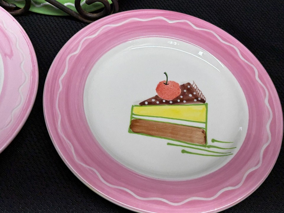 Set of 3 ~ Sonoma Home Goods "DESSERTS" Dessert Plates ~ Italy ~ 9" | eBay