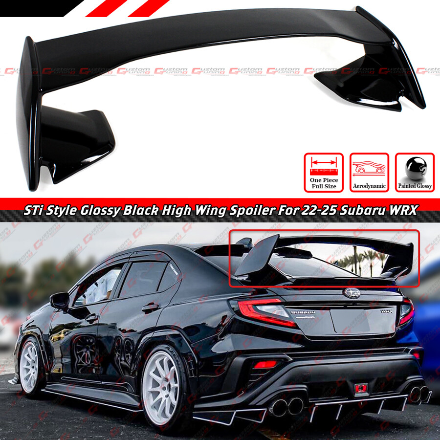 For 2022-2026 SUBARU WRX VB STI STYLE GLOSS BLACK HIGH TRUNK SPOILER ...