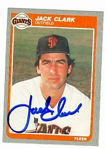 Jack Clark autographed baseball card (San Francisco Giants) 1985 Fleer ...