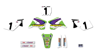 1994-1998 KAWASAKI KX125 KX250 Graphic Kit Jeff Emig Replica Decal ...