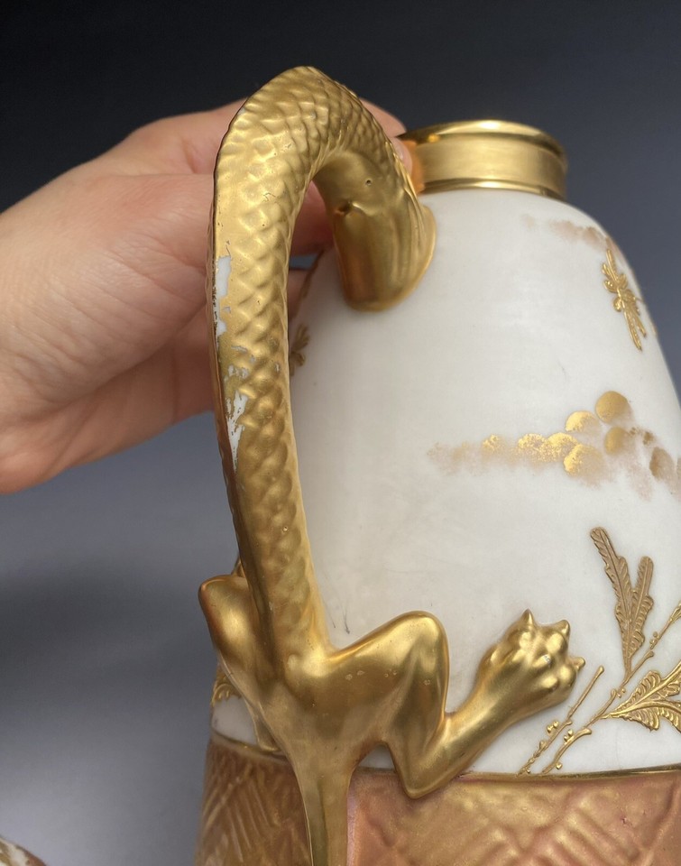 Antique American Belleek Ott & Brewer Porcelain Chimera Coffee Pot | eBay