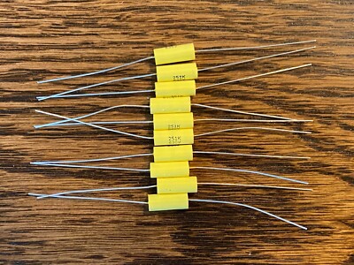 10 New .00025 uf 630v Yellow Film Capacitors Guitar Tube Amp Tone 251K ...