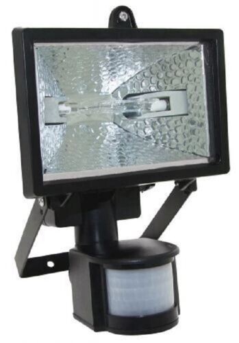 500W HALOGEN LIGHT WITH SENSOR SECURITY OUTDOOR GARDEN ALERT PIR ...