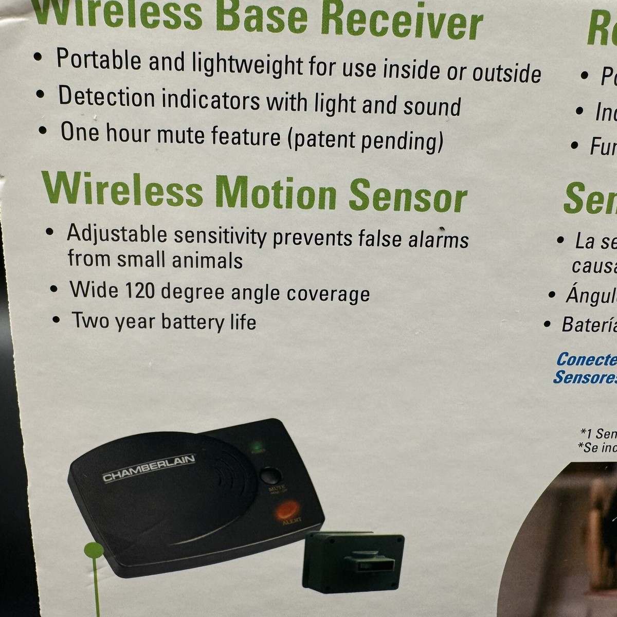 Chamberlain Motion Sensor Model 300r Rwa