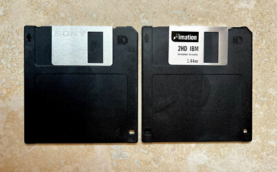 2x 3.5" Floppy Disks 1.44 MB High Density IBM Formatted 2HD - 1.44MB ...