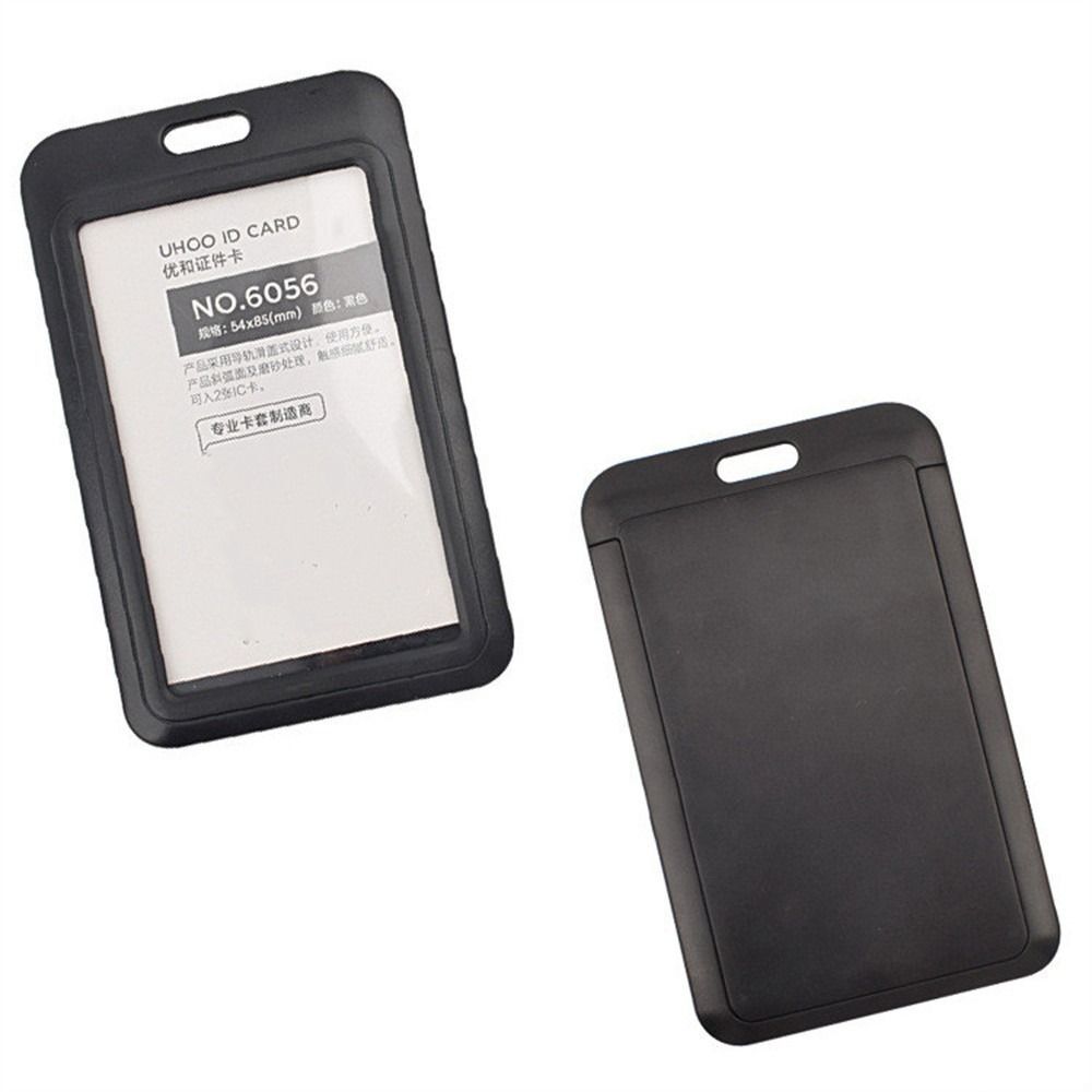 Business Card Retractable Badge Reel Black Working Card Cover Office ...