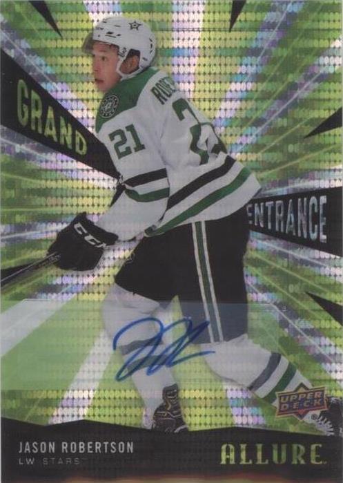 2020-21 Upper Deck Allure - Grand Entrance Jason Robertson #GE-12 Green ...
