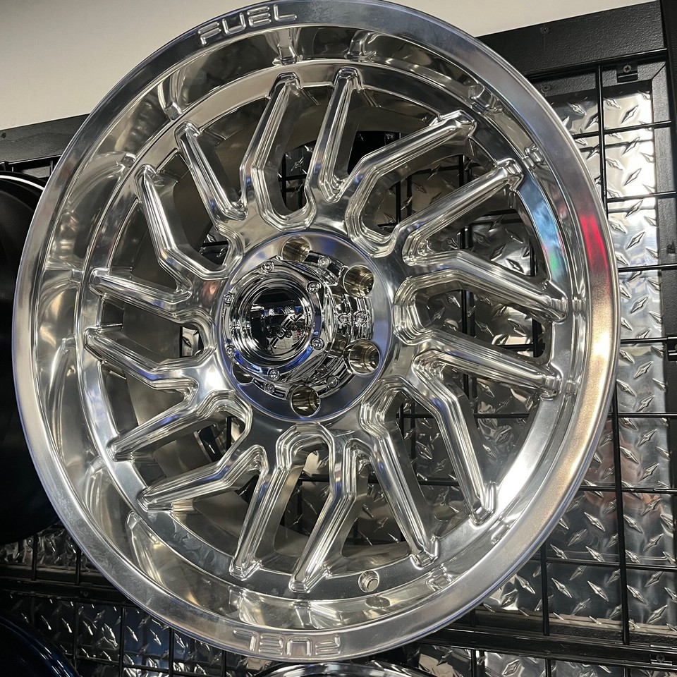 4 Fuel D809 Hurricane 20" Polished Milled 20x9 5X139.7 Wheels Rims 5 ...