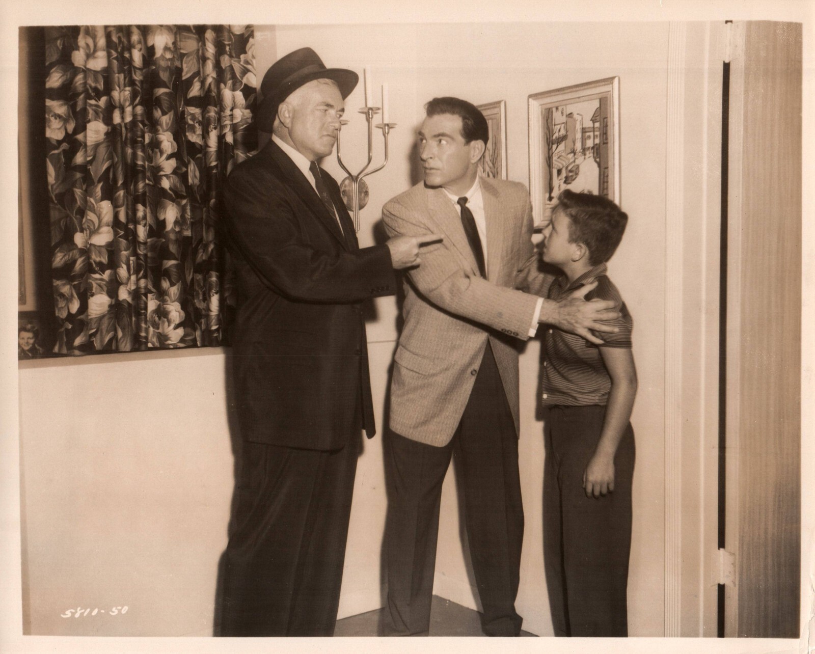 Stephen McNally + Richard Eyer in Johnny Rocco (1958) Original Photo K ...