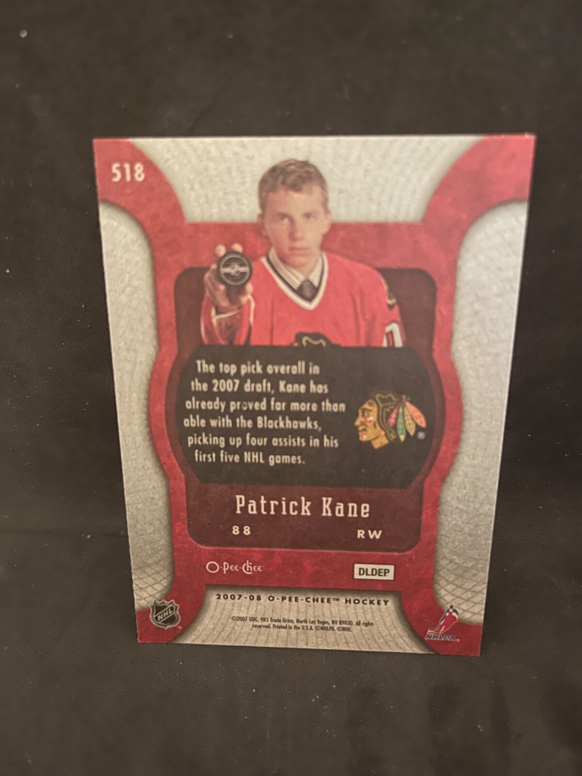 PATRICK KANE 2007-08 Signed O-PEE-CHEE MARQUE ROOKIES #518 ROOKIE | eBay