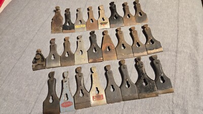 Lot of 20 Vintage HAND PLANE LEVER CAPS - Stanley, Millers Falls, Etc ...