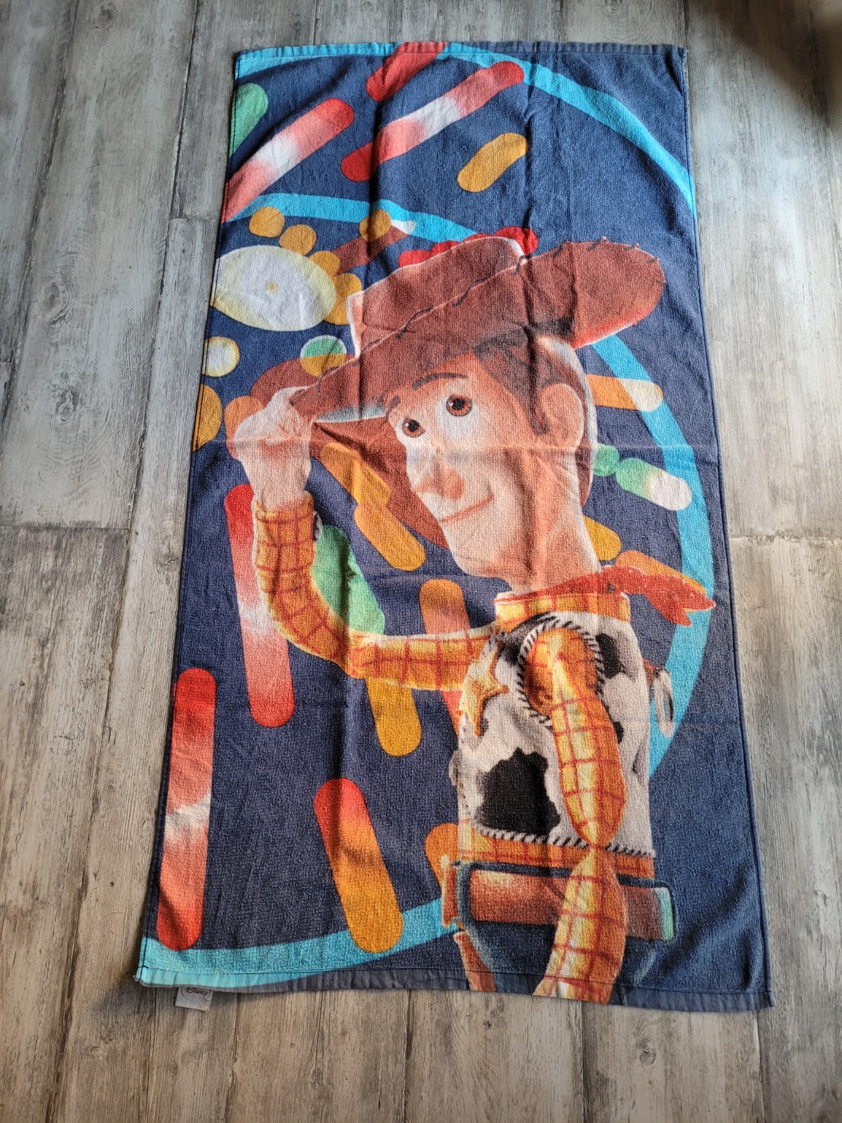 VINTAGE Disney Pixar Toy Story Cotton Beach Bath Pool Swim Towel WOODY ...