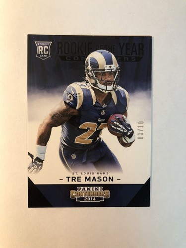 2014 Panini Contenders Rookie of the Year #ROY-13 Tre Mason Black /10 ...