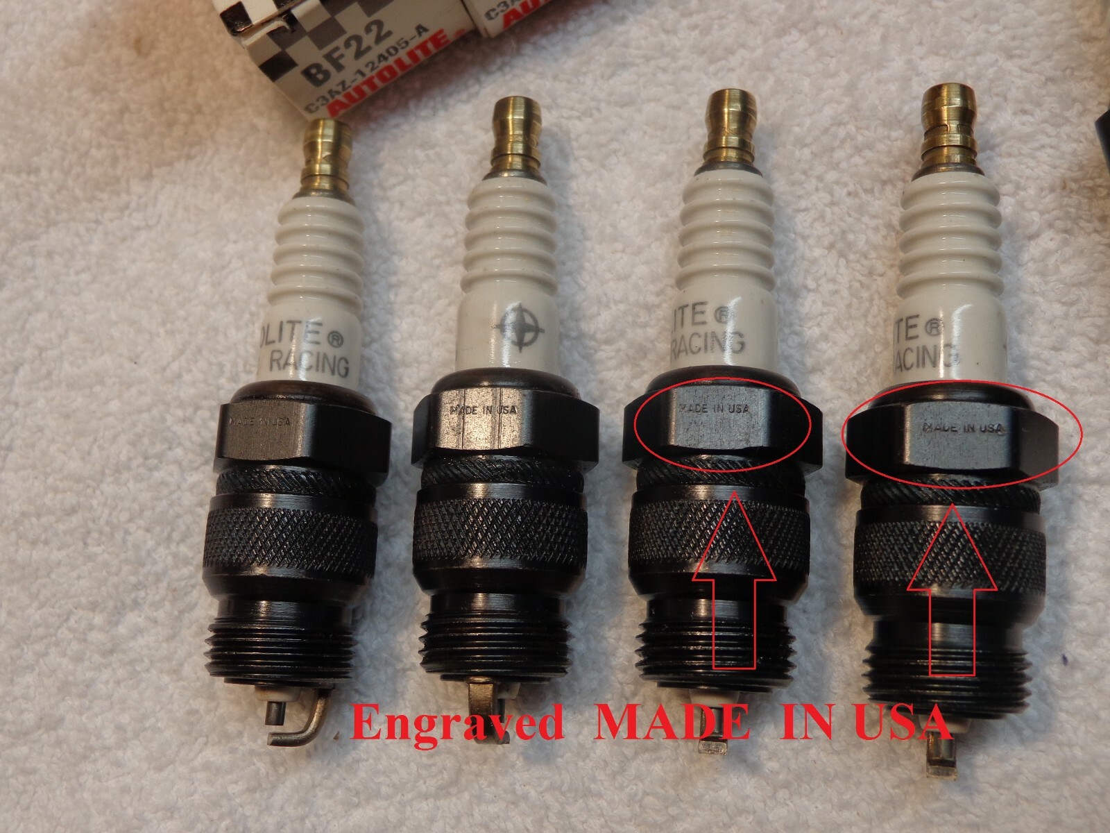 ‘NOS’ Ford Autolite BF-22 Spark Plugs...‘STAR LOGO’.....High ...