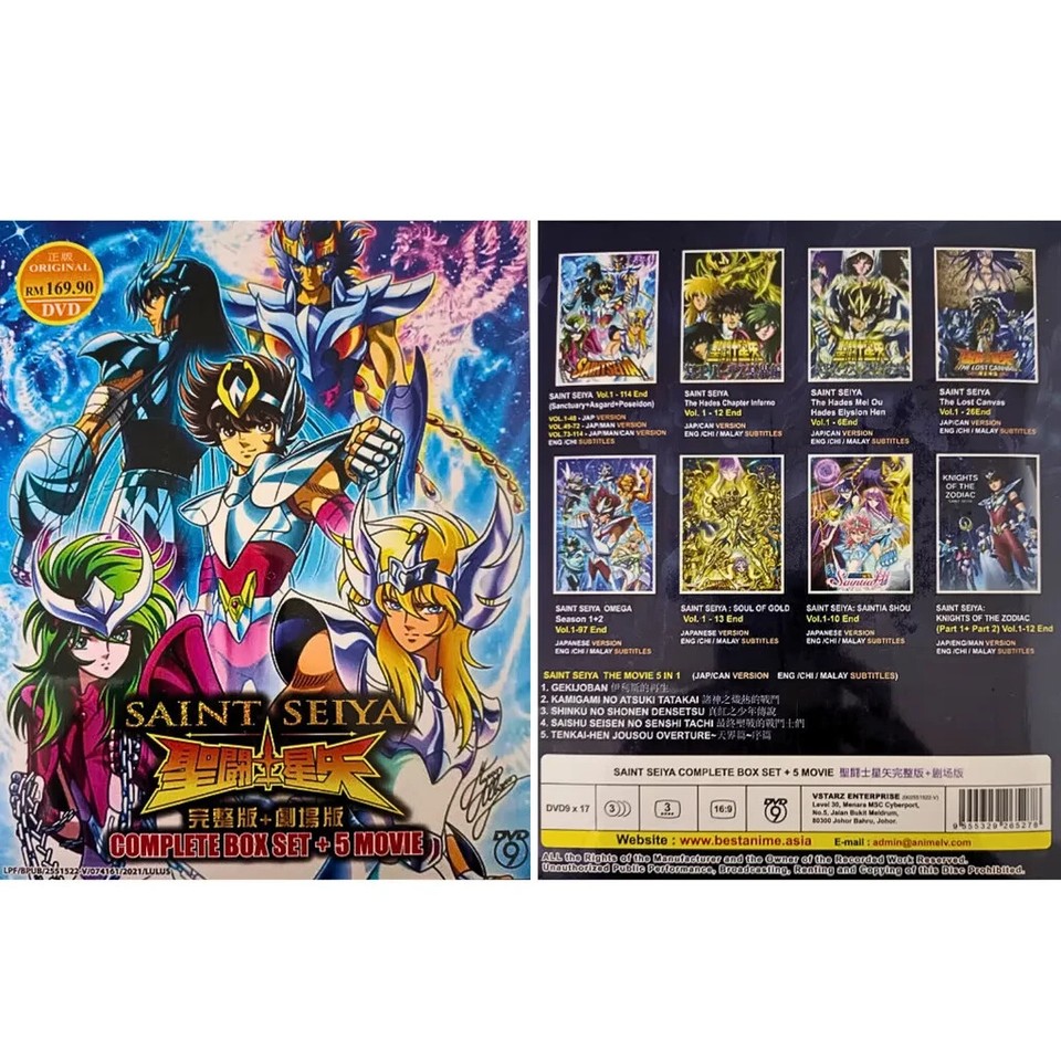 DVD ANIME Saint Seiya Complete Box Set (1-290 EPS+ 5 Movie) English Sub ...
