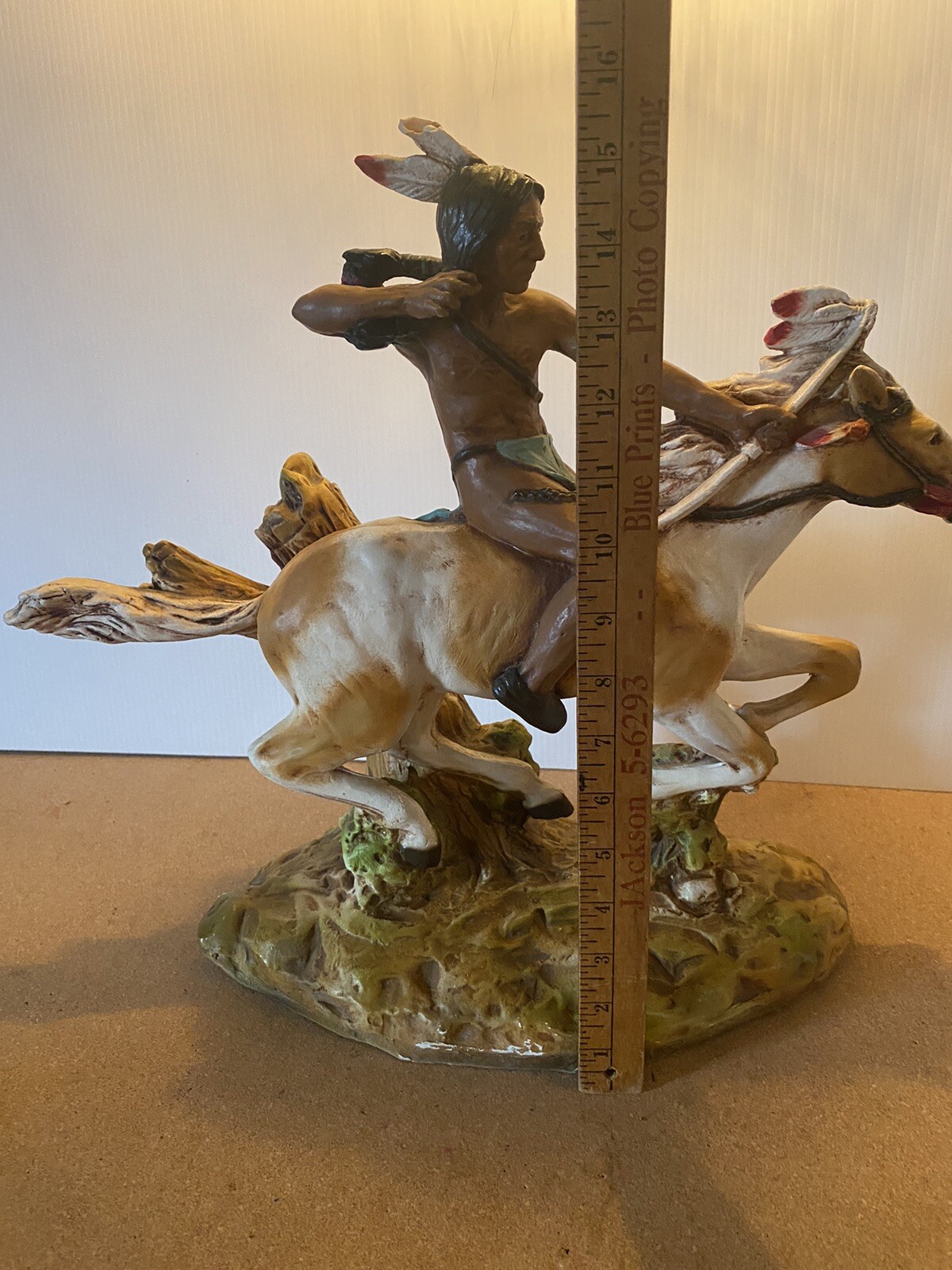 RARE Vintage Universal Statuary Corp Chicago 1981 Indian Native Am ...