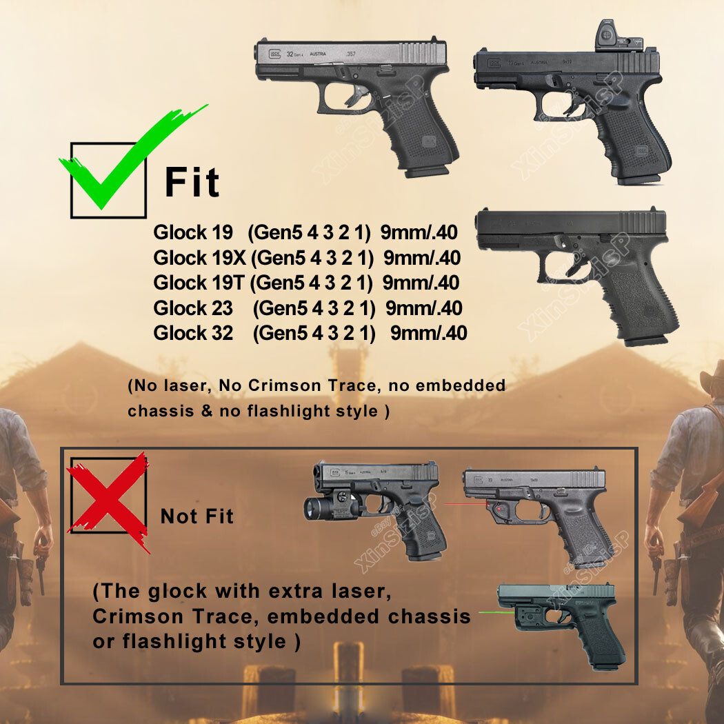 G45 Holster Fit Glock G45 G19 32 23 19 19X 19T 44 (Gen 3/4/5) 9mm 40 ...