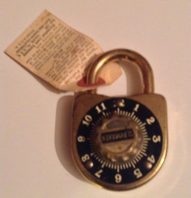 Slaymaker "Scout" Combination Padlock No. 453-with box and combination ...