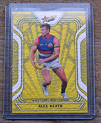 2022 AFL Fractured Acid Yellow Alex Keath - Western Bulldogs FY209 122/ ...