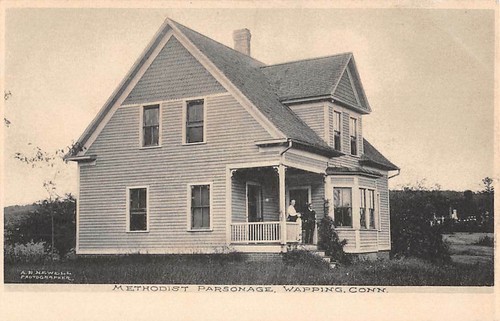 WAPPING, SOUTH WINDSOR, CT, METHODIST PARSONAGE, PEOPLE, ALBERTYPE PUB ...