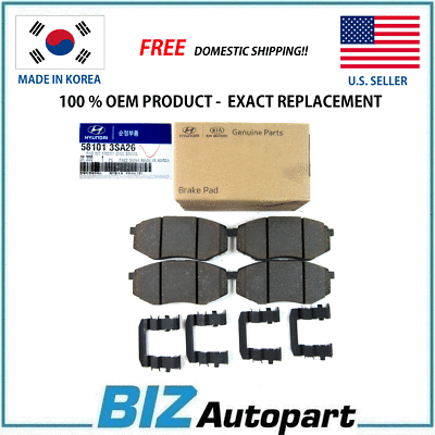 OEM GENUINE FRONT BRAKE PADS KIT FOR 10-14 HYUNDAI SONATA 58101-3SA26 ...