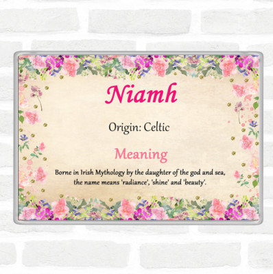 niamh Name Meaning Jumbo Fridge Magnet Floral | eBay UK